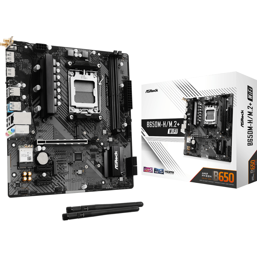 Jual ASRock B650M-H/M.2+ WIFI | MOTHERBOARD AMD AM5 B650 DDR5 | Shopee Indonesia