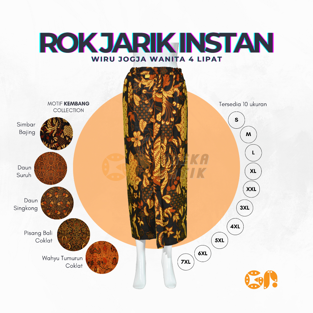 Jual Rok Jarik Wiru Solo Wanita Dewasa Rok Instan Pakaian Adat Jawa Batik Motif Kembang | Shopee ...