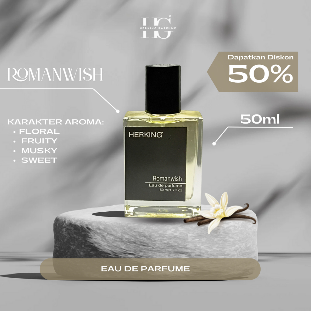 Jual HERKING parfum pria dan wanita ROMANWISH Eau De Parfum 50ml-parfum pria wangi tahan lama ...