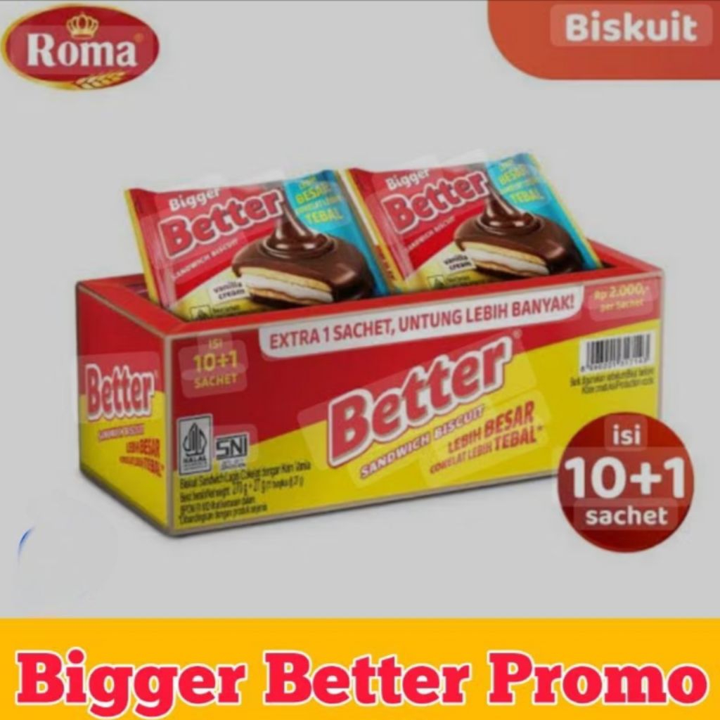 Jual Biskuit Better Coklat Vanila | Shopee Indonesia