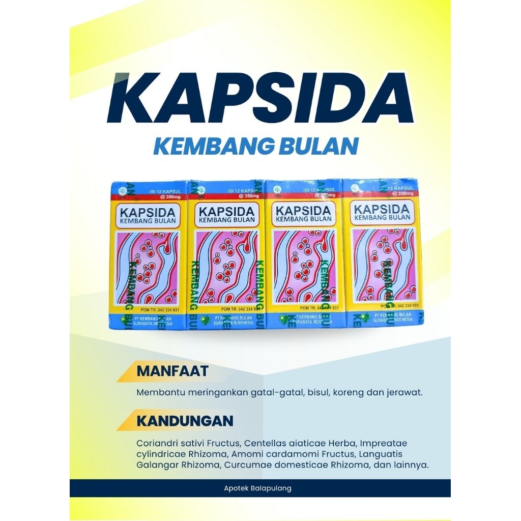 Jual KAPSIDA Kembang bulan kapsul isi12 kapsul/botol | Shopee Indonesia