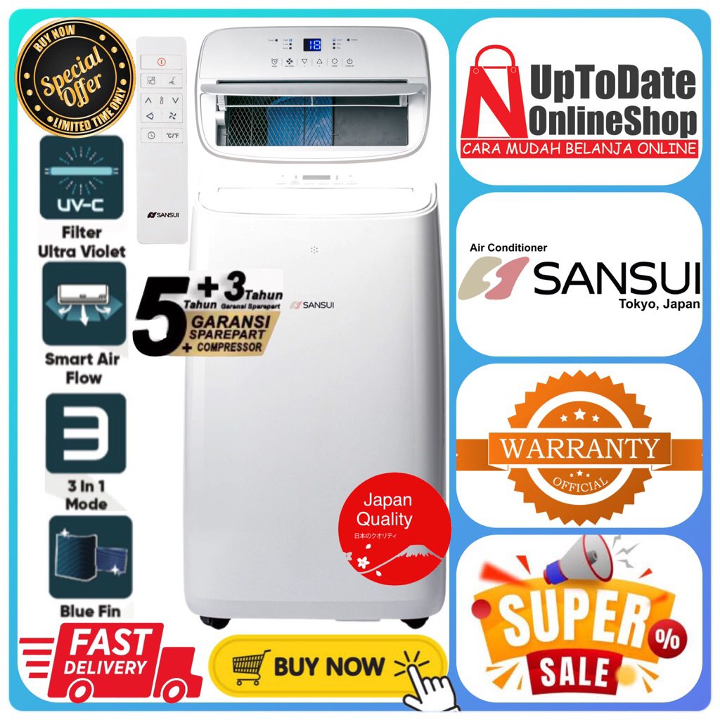 Jual AC PORTABLE SANSUI L09P2 L-09P2 L09 P2 UV-C ANTI BAKTERI JAPAN ...