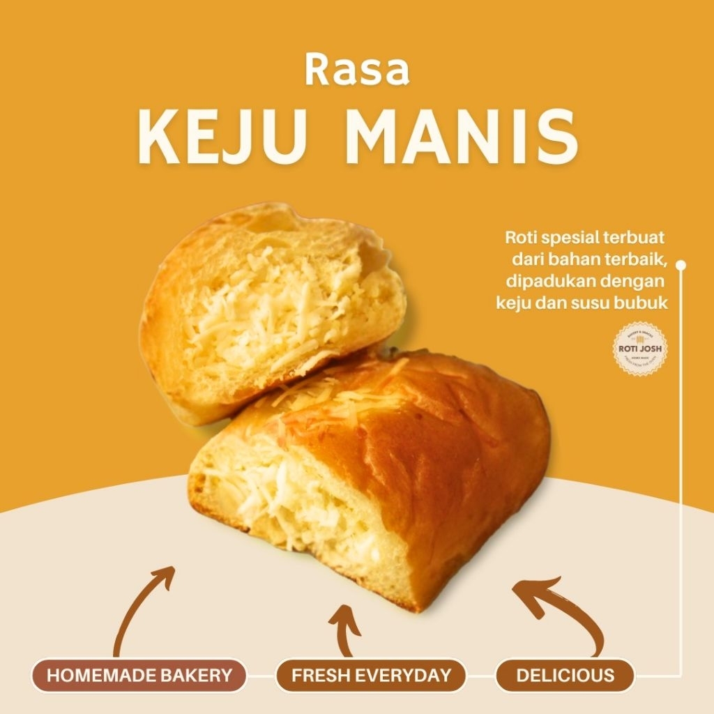 Jual Roti Keju Manis - Roti Josh. (pesan sebelum jam 4 sore dikirim ...