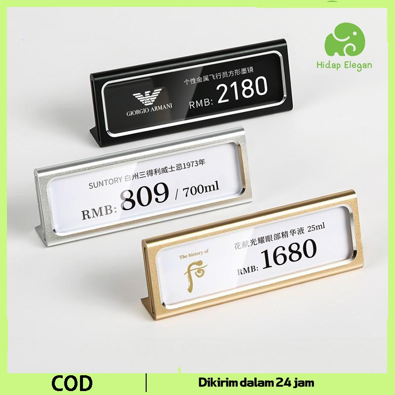 Jual Harga Price Tag Bahan Logam Tag Harga Label Harga Price Tag Holder ...