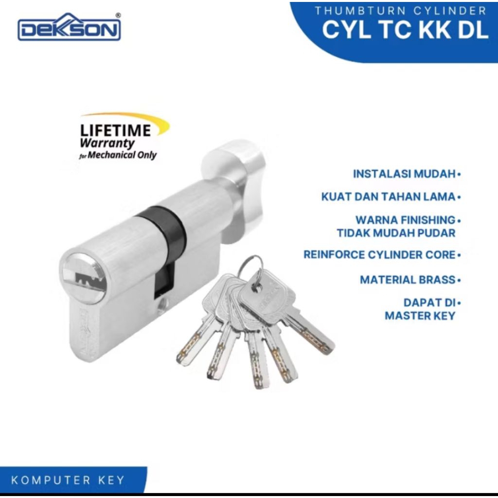 Jual Silinder kunci knop dekson komputer key 60 mm SN | Shopee Indonesia