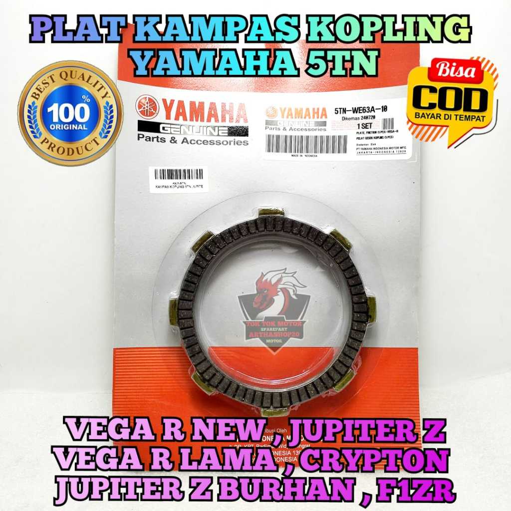 Jual Kampas Kopling Set 5TN Asli Original Motor Yamaha JUPITER Lama , Jupiter Z , Jupiter Z ...