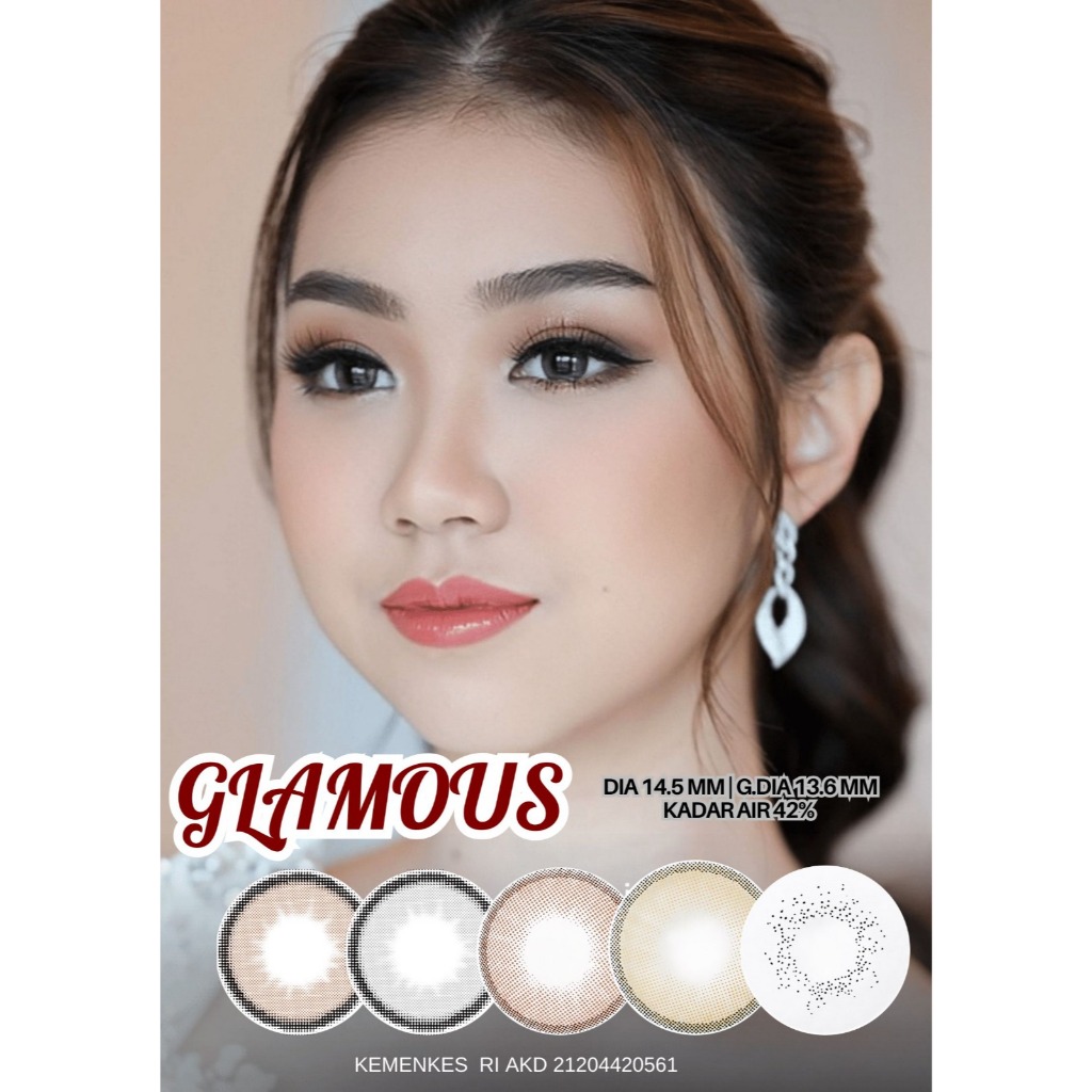 Jual Softlens GLAMOUS 14.5 MM / Softlen Soflen Warna Normal | Shopee ...