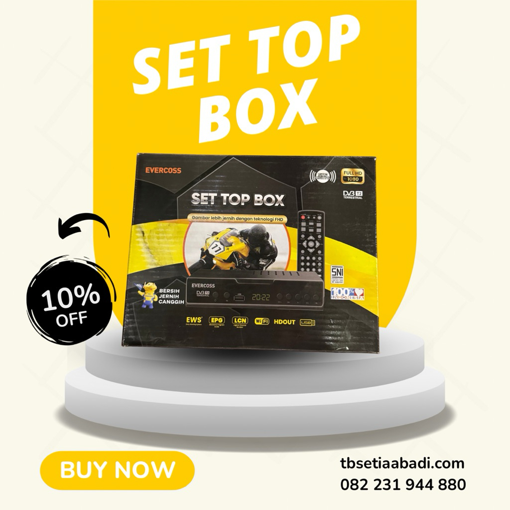 Jual EVERCOSS STB MAX DV-T3 set top box receiver tv digital Full HD ...