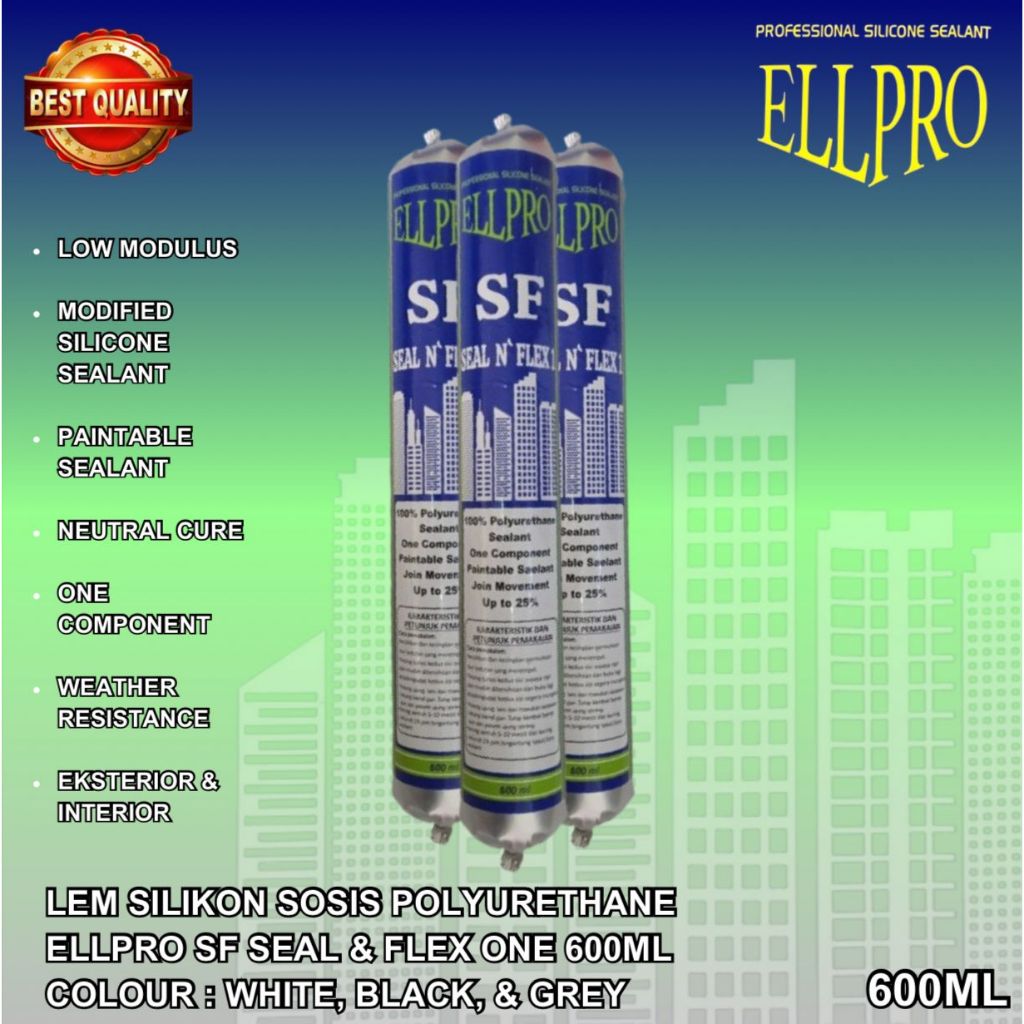 Jual Lem Silikon Sosis PU ELLPRO SF SEAL N FLEX ONE PLUS POLYURETHANE (SETARA BOSTIK) | Shopee ...