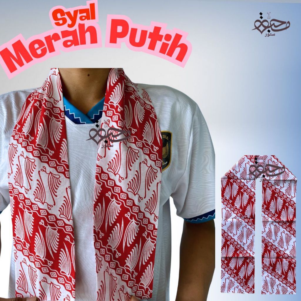 Jual Syal Selendang Cukin Merah Putih | Shopee Indonesia