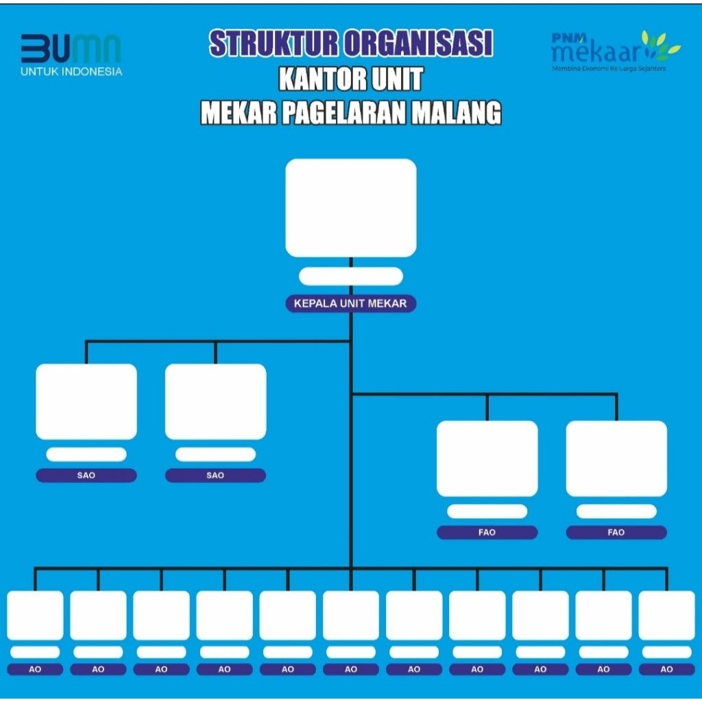 Jual Banner Bagan Struktur Organisasi PNM Mekaar | Shopee Indonesia