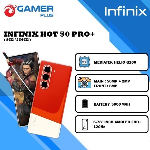 Jual Infinix Hot 50 Pro+ Plus 8/256 Helio G10 3D Curve 120Hz Amoled ...