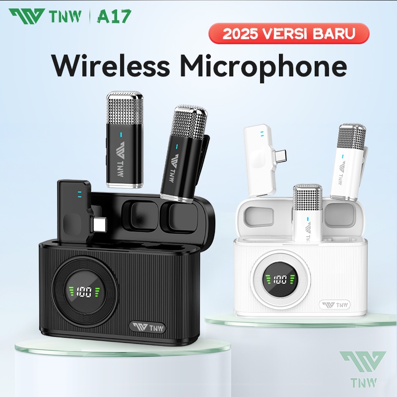 Jual TNW A17 Microphone Wireless 2025 Versi Baru Mic Clip On Lavalier ...
