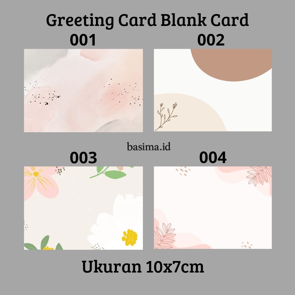Jual 25 Pcs Kartu Ucapan Polos/Greeting Card/Blank Card/Gift Card ...