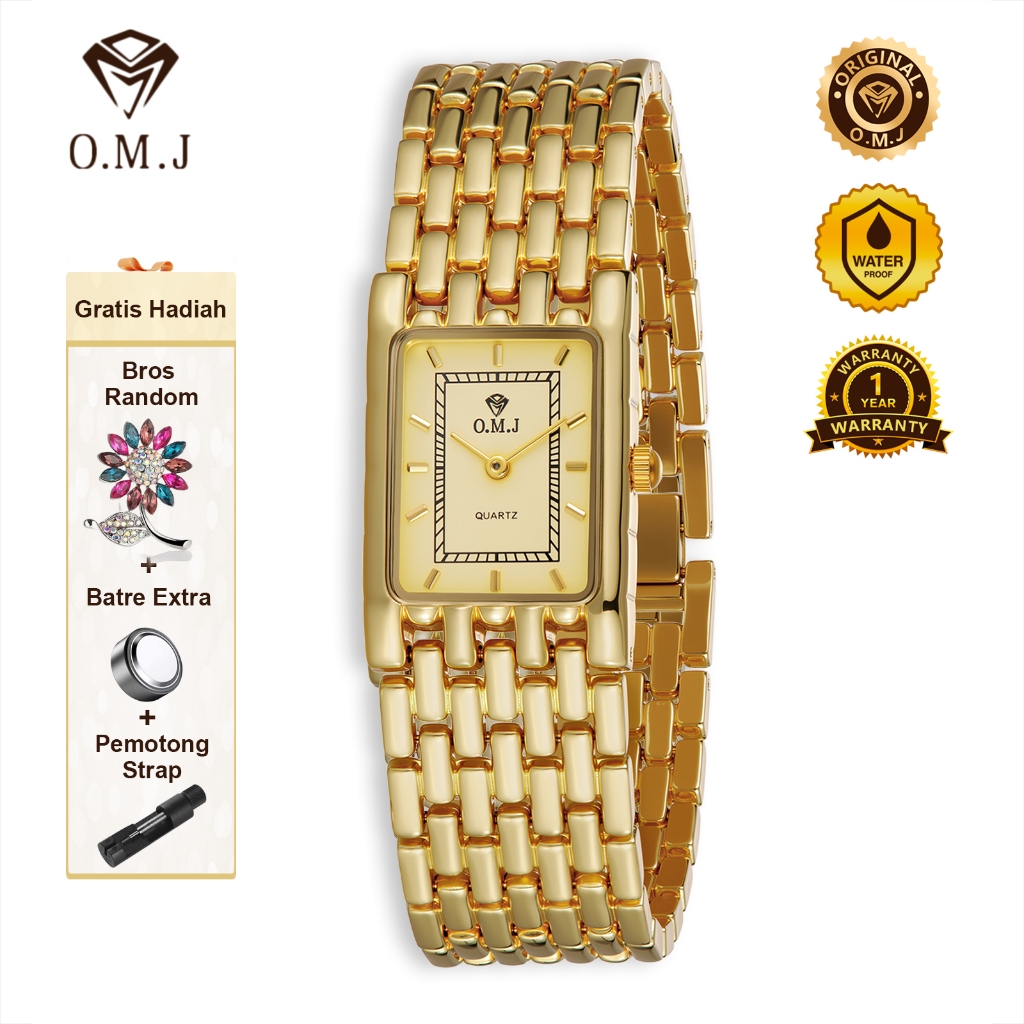 Jual O.MJ. G087 Jam Tangan Emas Retro Style Model Bintang 2025 Jam ...