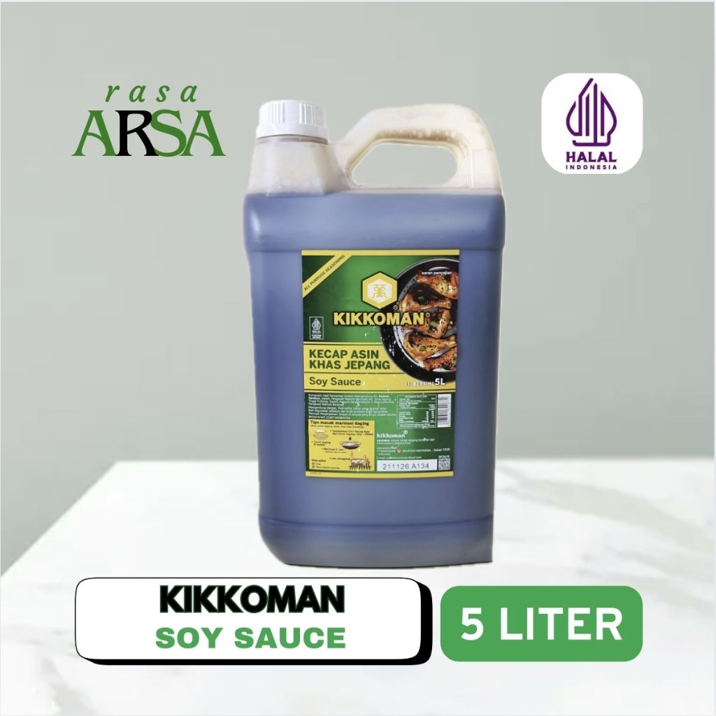 Jual Kikkoman Soy Sauce Halal 5 Liter / 5.7KG Kecap Asin Jepang ...