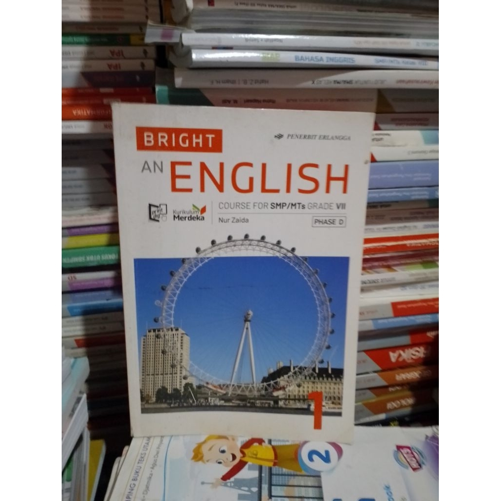 Jual buku original - bright an English untuk SMP kelas 7 K merdeka Erlangga | Shopee Indonesia