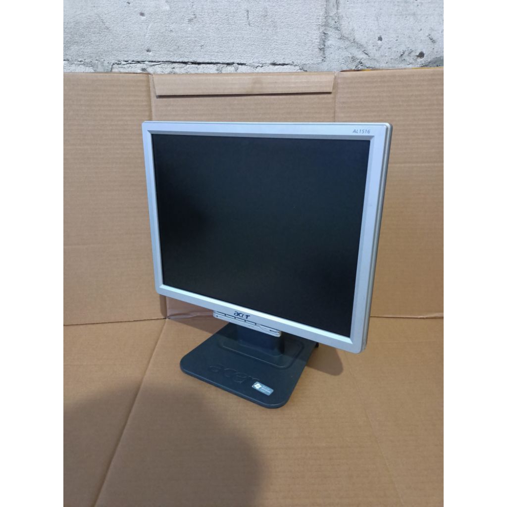 Jual Monitor Acer AL1516 LCD 15inchi Kotak/Square Bagus Lengkap Kabel ...