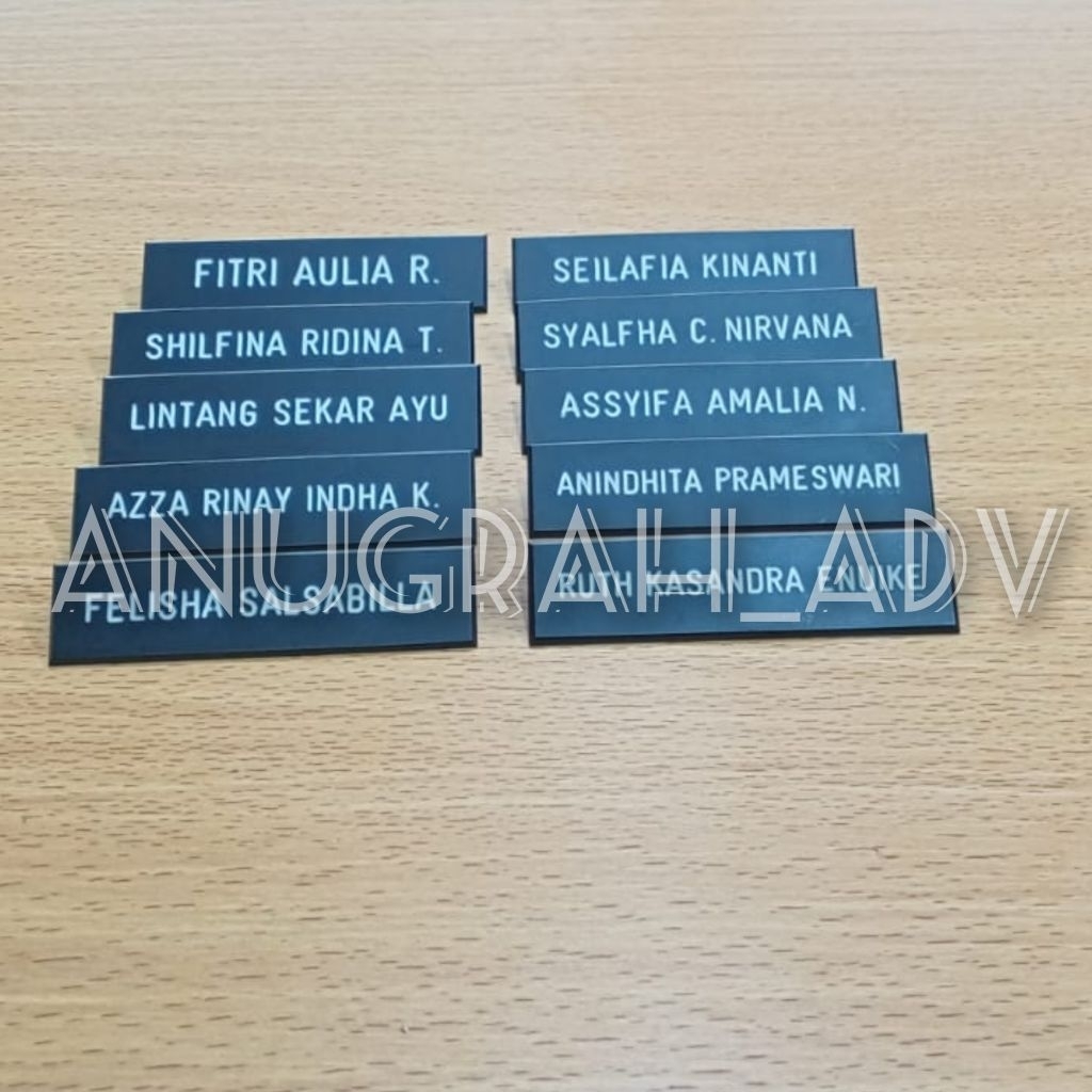 Jual papan nama dada grafir hitam doff full bahan acrylic | Shopee ...