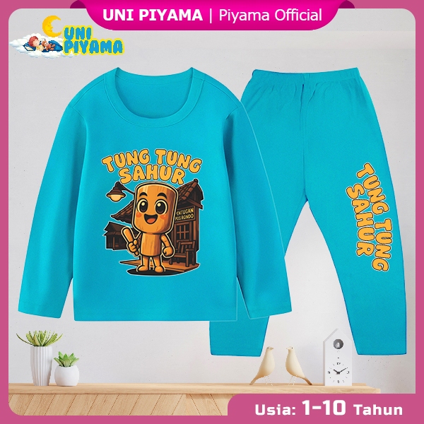 Jual Baju Tidur Tung Tung Tung Sahur Ronda Stelan Panjang Anak Cowok dan Cewek usia 1-10Tahun ...