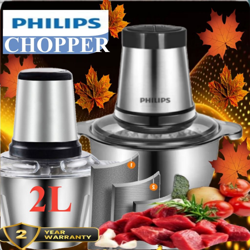 Jual Philipes Chopper Giling Multifungsi Kapasitas 2 L untuk Daging dan ...