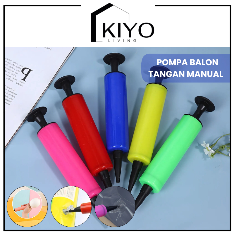 Jual KIYO Pompa Balon Tangan Manual / Alat Pompa Tiup Angin Balloon Bola Pelampung Ban Renang ...