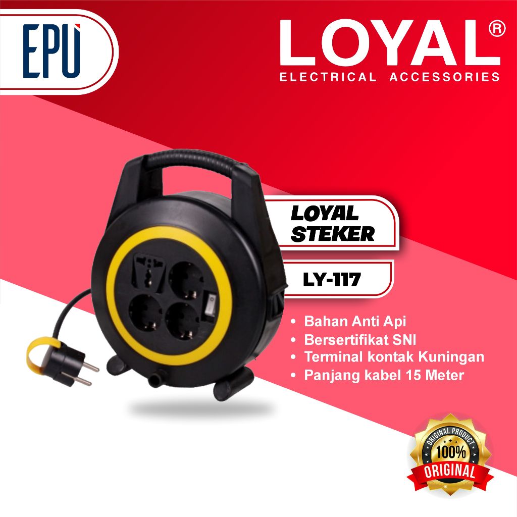 Jual Loyal Kabel Roll LY117 SK Yunior Kabel Roll LY 117 SK Kabel 15 Meter Kabel Gulung Kabel ...