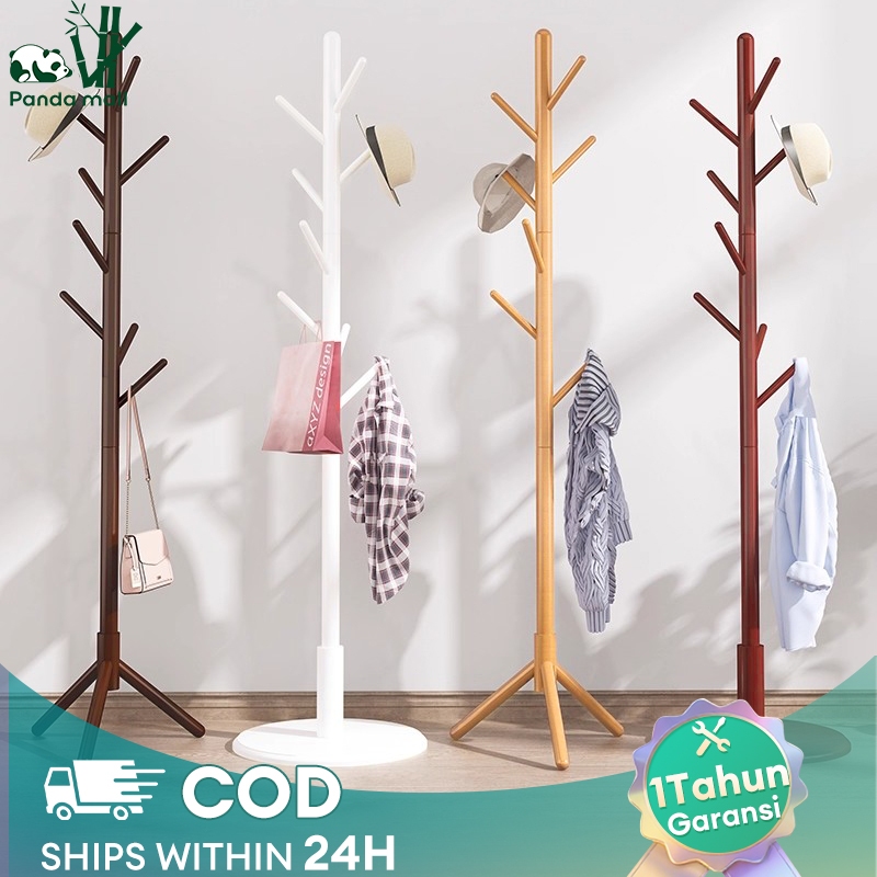 Jual Rak mantel Kayu Stand Hanger Rak Kayu Stand Hanger Gantungan Topi ...