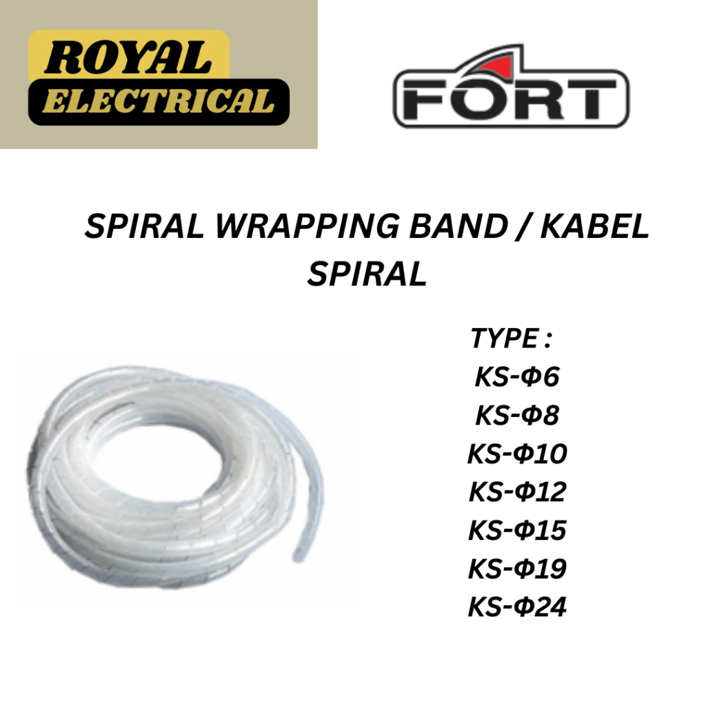Jual FORT WRAPPING BAND / KABEL SPIRAL - TYPE KS-019 / KS-024 | Shopee Indonesia