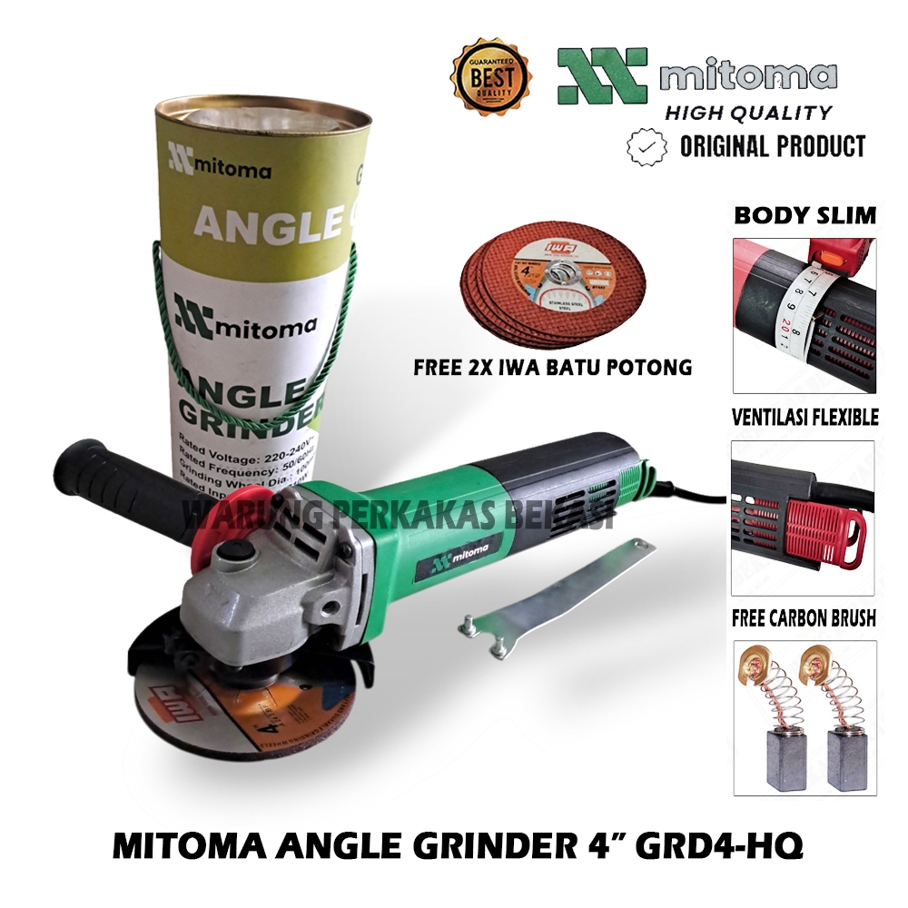 Jual MITOMA Gurinda Body Slim 4" Mesin Gerinda Tangan / Angle Grinder ...
