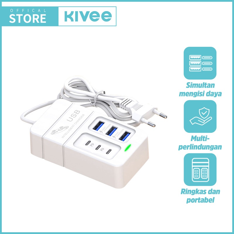 Jual Kivee Charger Station Type C USB Multifungsi Portable fast ...