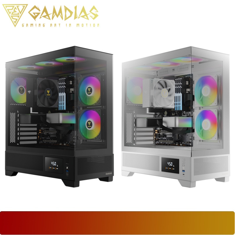 Jual GAMDIAS ATLAS M1 | Seamless Tempered Glass Display PC Case ...