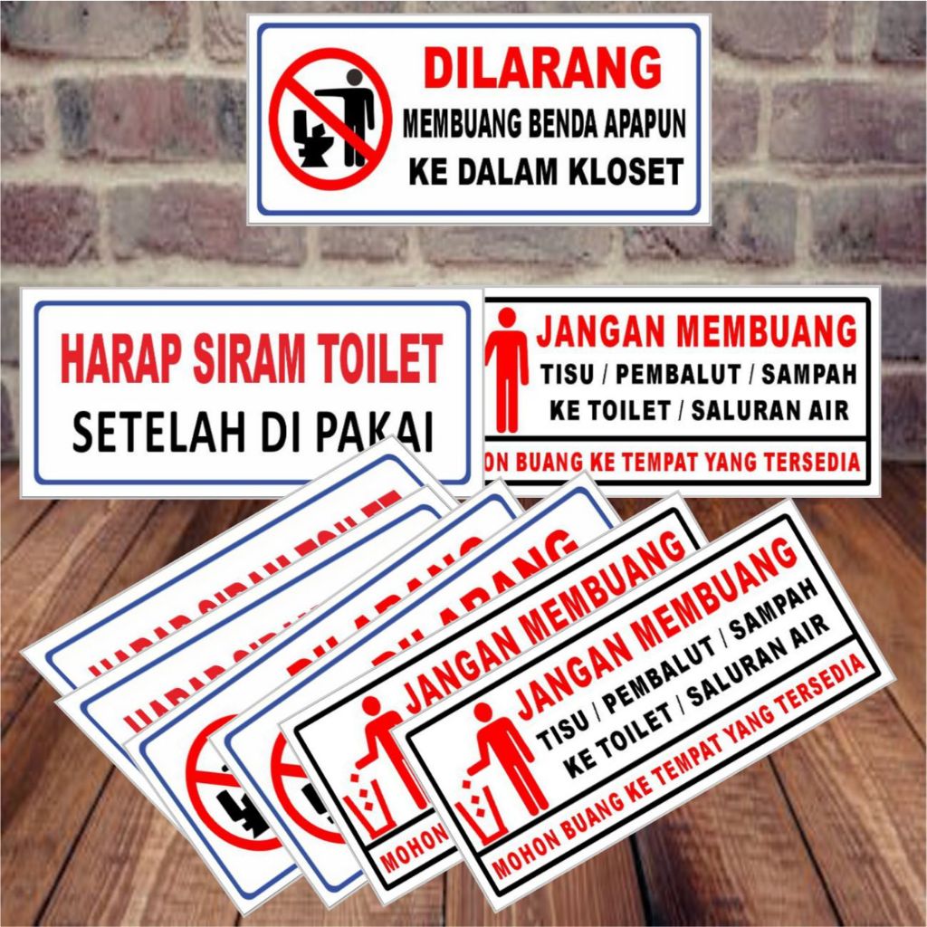 Jual Papan Akrilik Sign Peringatan Kebersihan Ruangan Kamar Mandi ...
