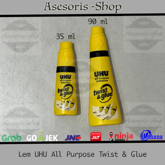 Jual Lem UHU | Lem UHU All Purpose Adhesive Twist & Glue | Lem UHU Twist & Glue 35ml | Lem UHU ...