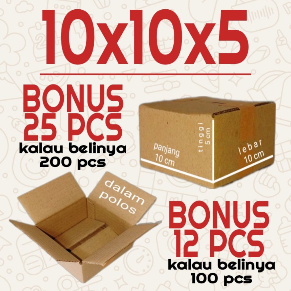 Jual Kardus Packing Ukuran 10x10x5 | Shopee Indonesia
