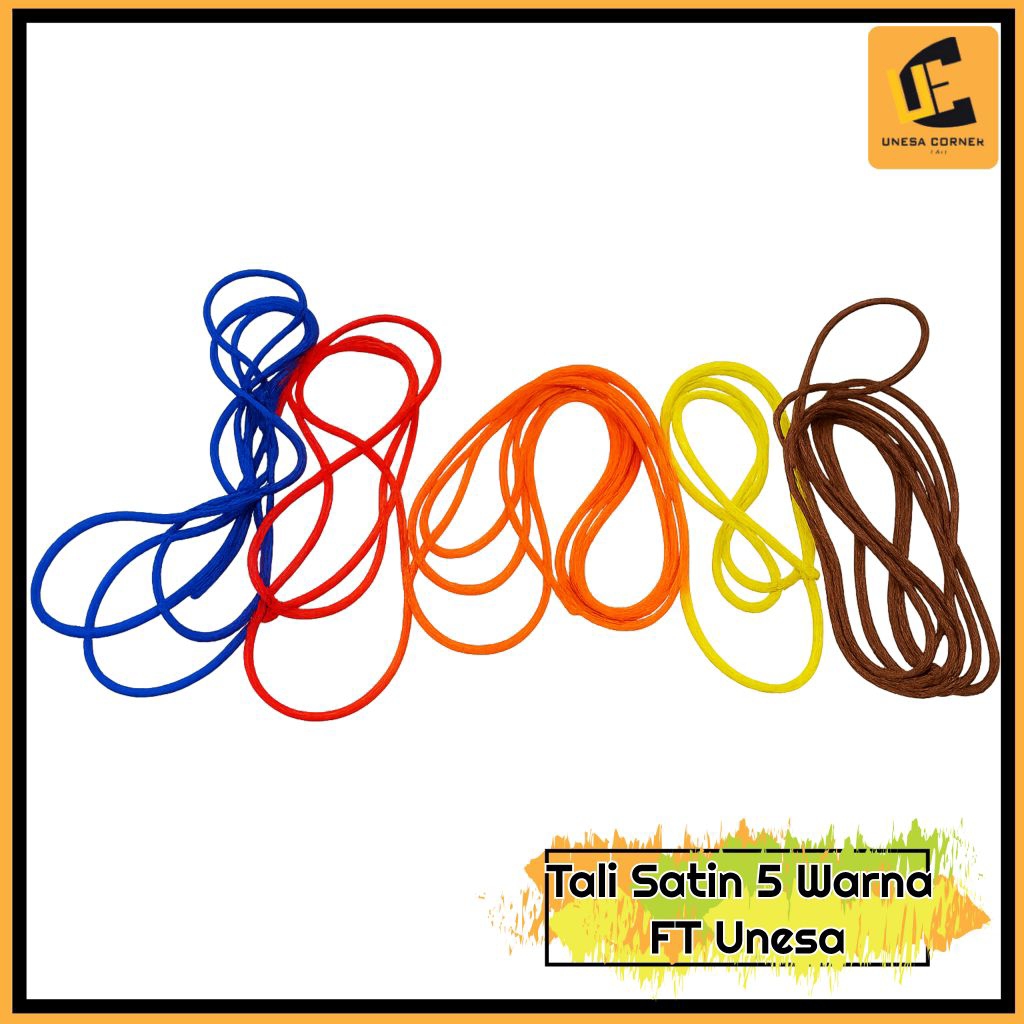 Jual Tali Satin 5 Warna FT Unesa per 1 meter/Tali Cina/PKKMB/Ospek ...