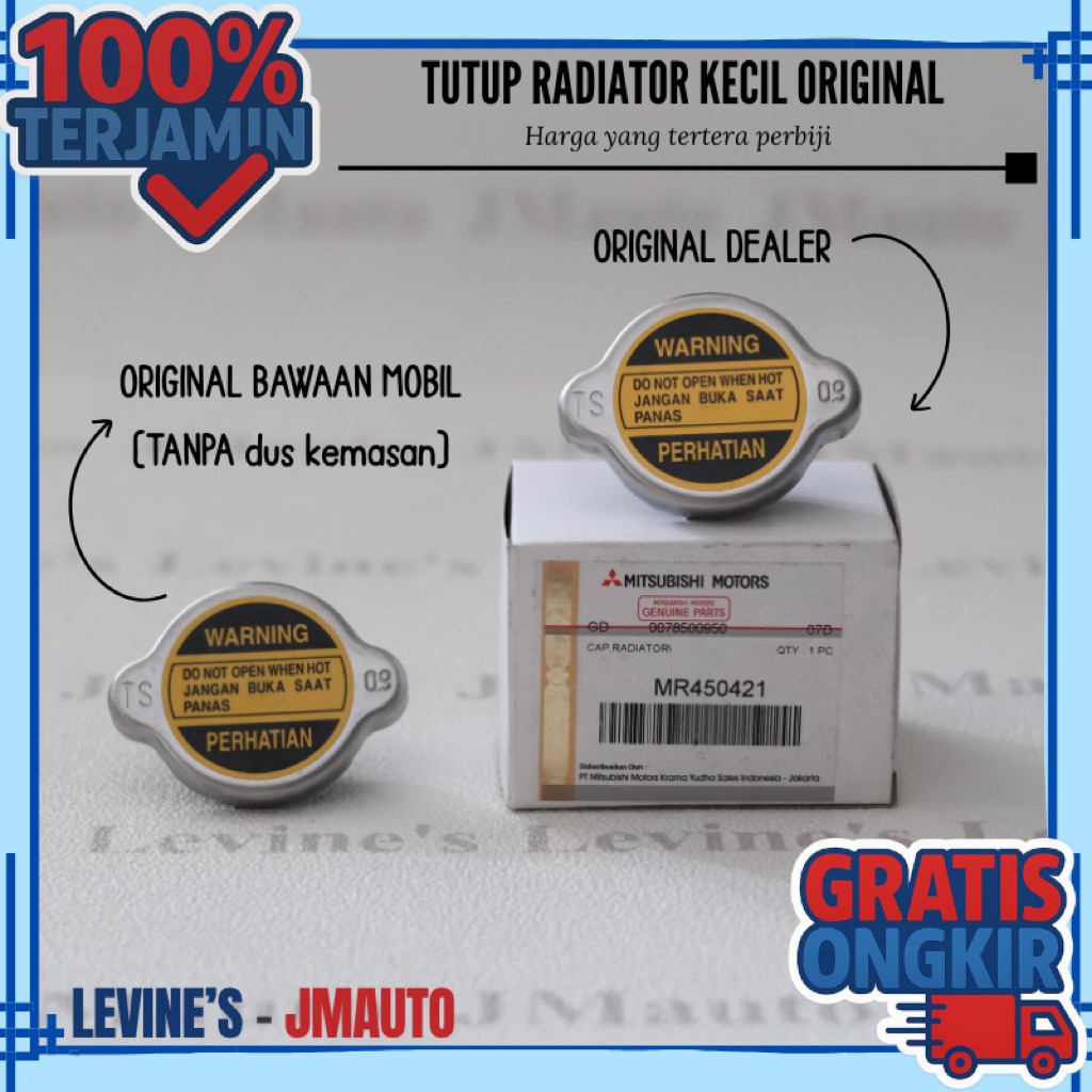 Jual tutup radiator kepala kecil original MR450421 / cap radiator kecil ...