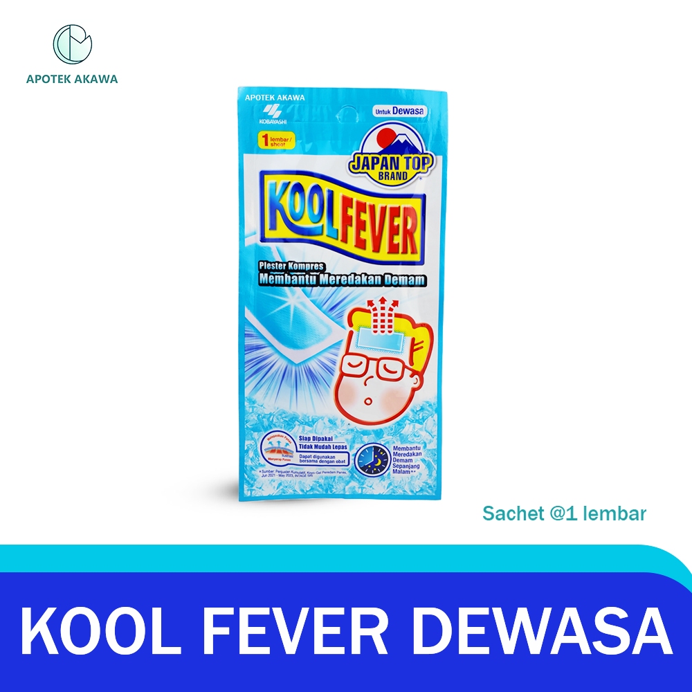 Jual KOOL FEVER DEWASA / PLESTER KOMPRES UNTUK DEWASA / APOTEK AKAWA ...