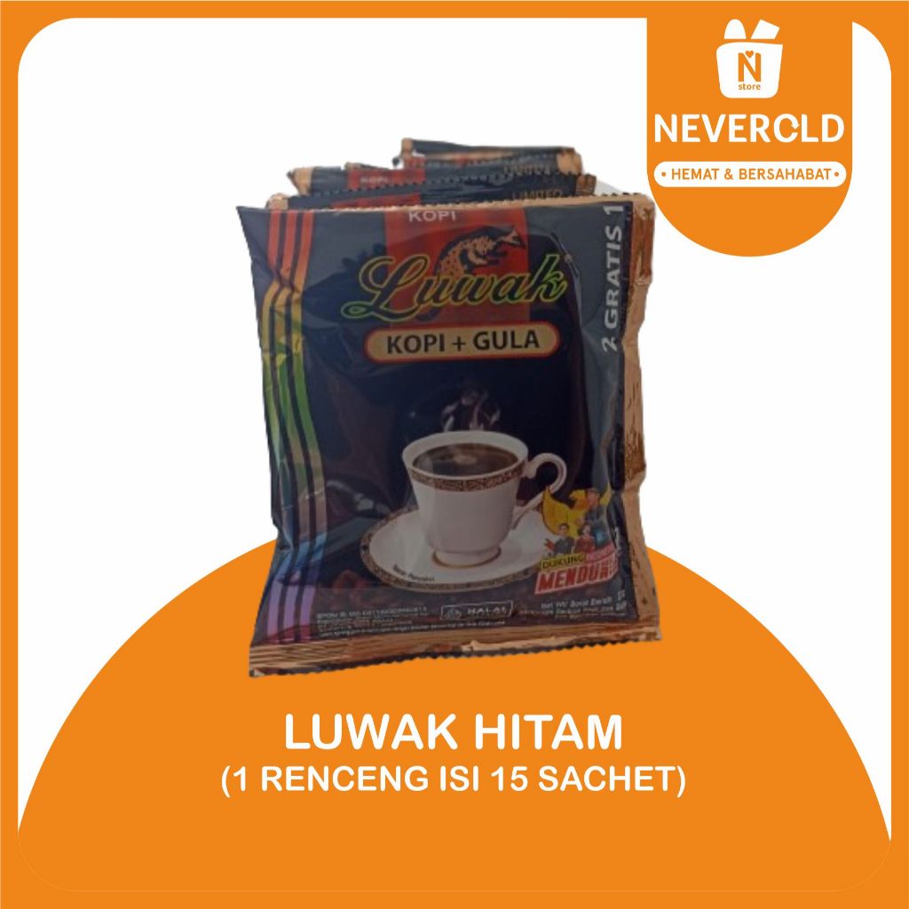 Jual KOPI LUWAK HITAM PLUS GULA 1RENCENG isi 15PCS | Shopee Indonesia