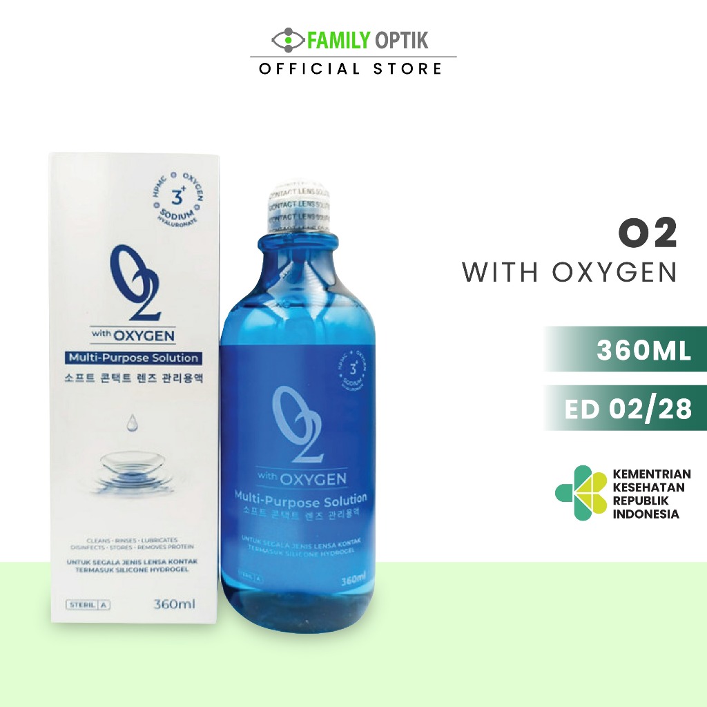 Jual O2 360ml Multi Purpose Solution Air Softlens | Shopee Indonesia