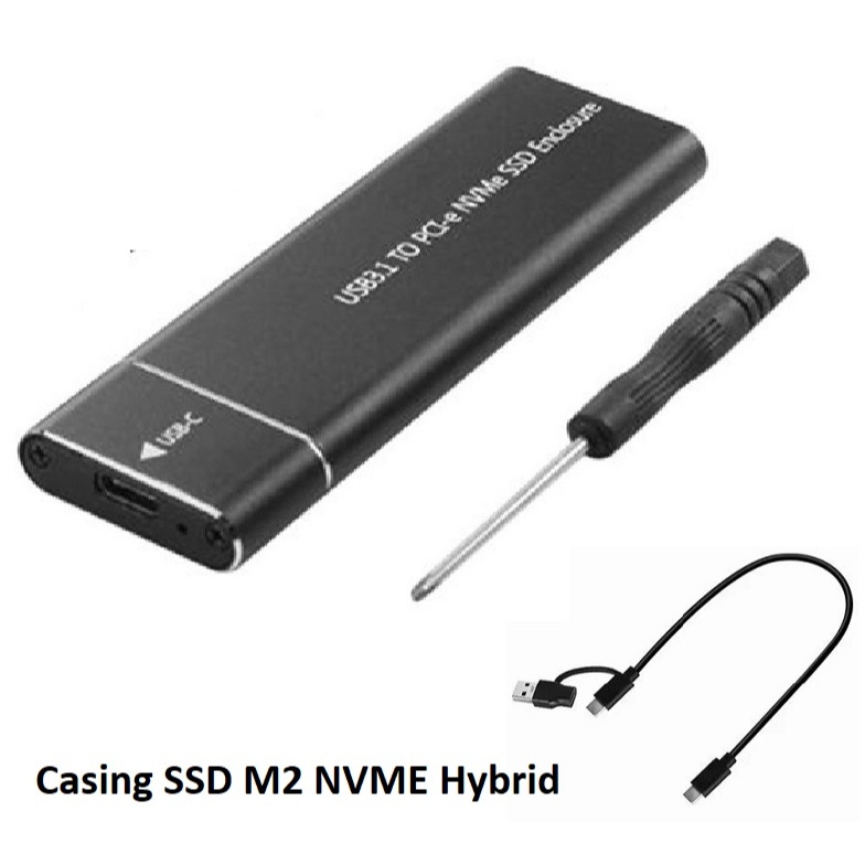 Jual Casing SSD M2 NVME USB Type C Hybrid High Speed Enclosure | Shopee ...