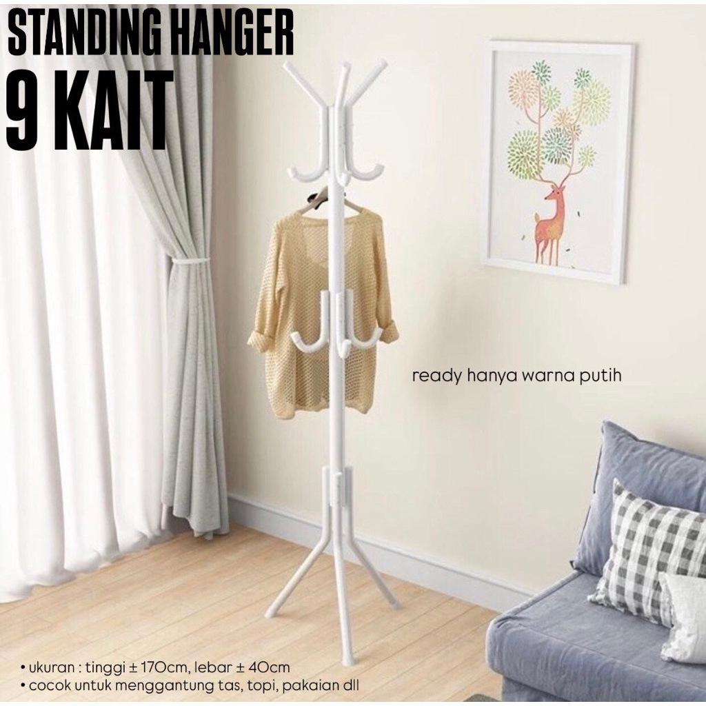 Jual STANDING HANGER 9 KAIT / RAK GANTUNGAN TAS TOPI / GANTUNGAN ...