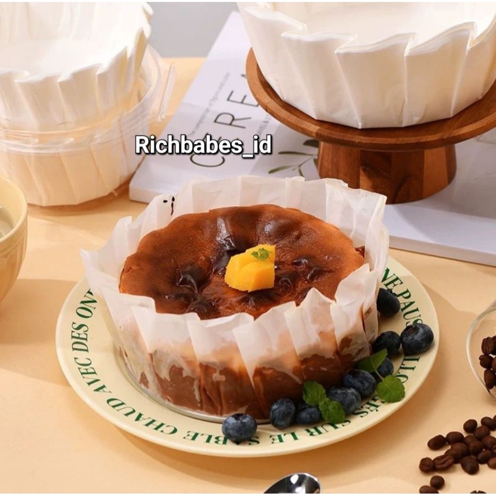 Jual Baking Paper Basque Cheesecake Anti Lengket 50pcs | Shopee Indonesia