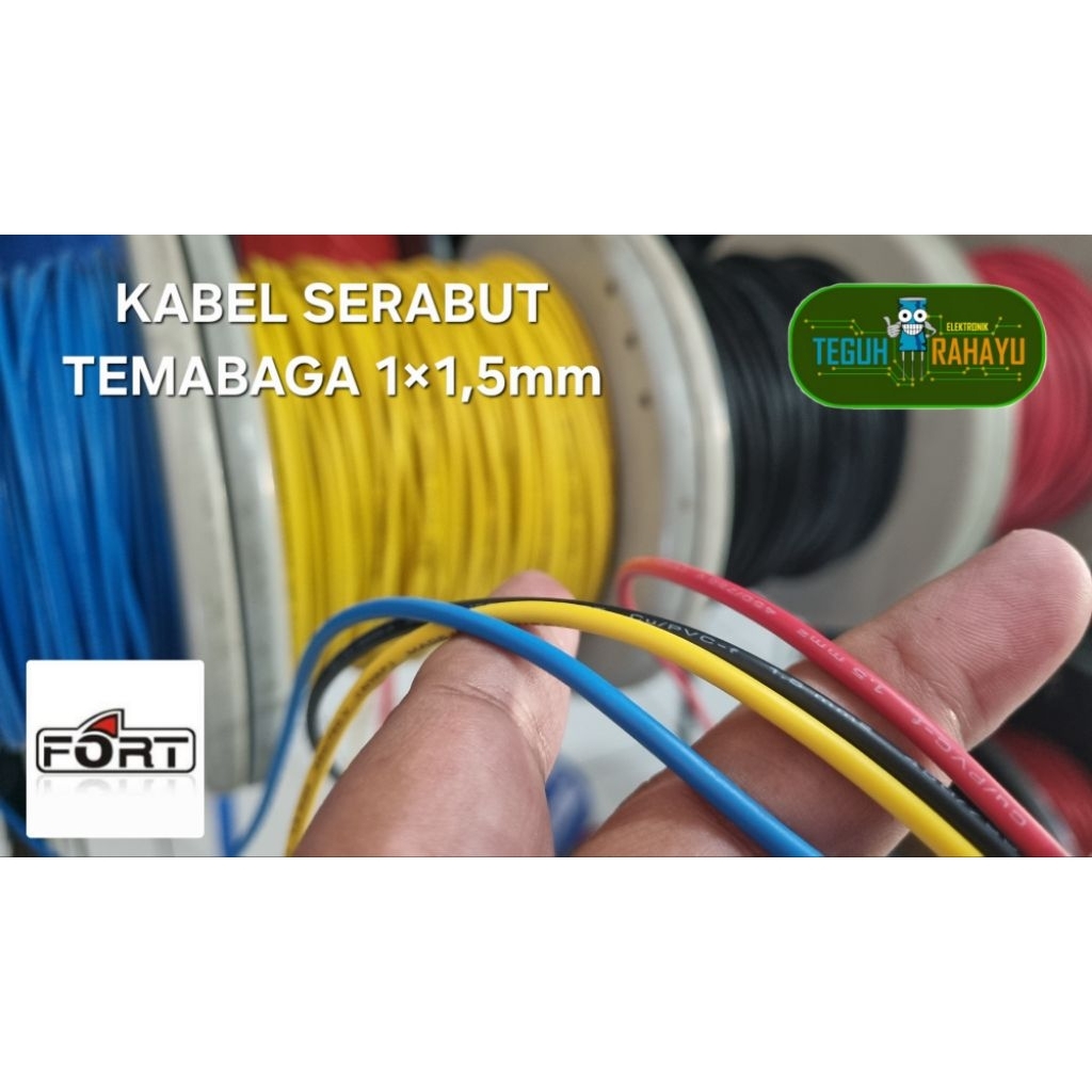 Jual KABEL SERABUT NYAF 1,5MM FORT (TEMBAGA MURNI/SNI) | Shopee Indonesia