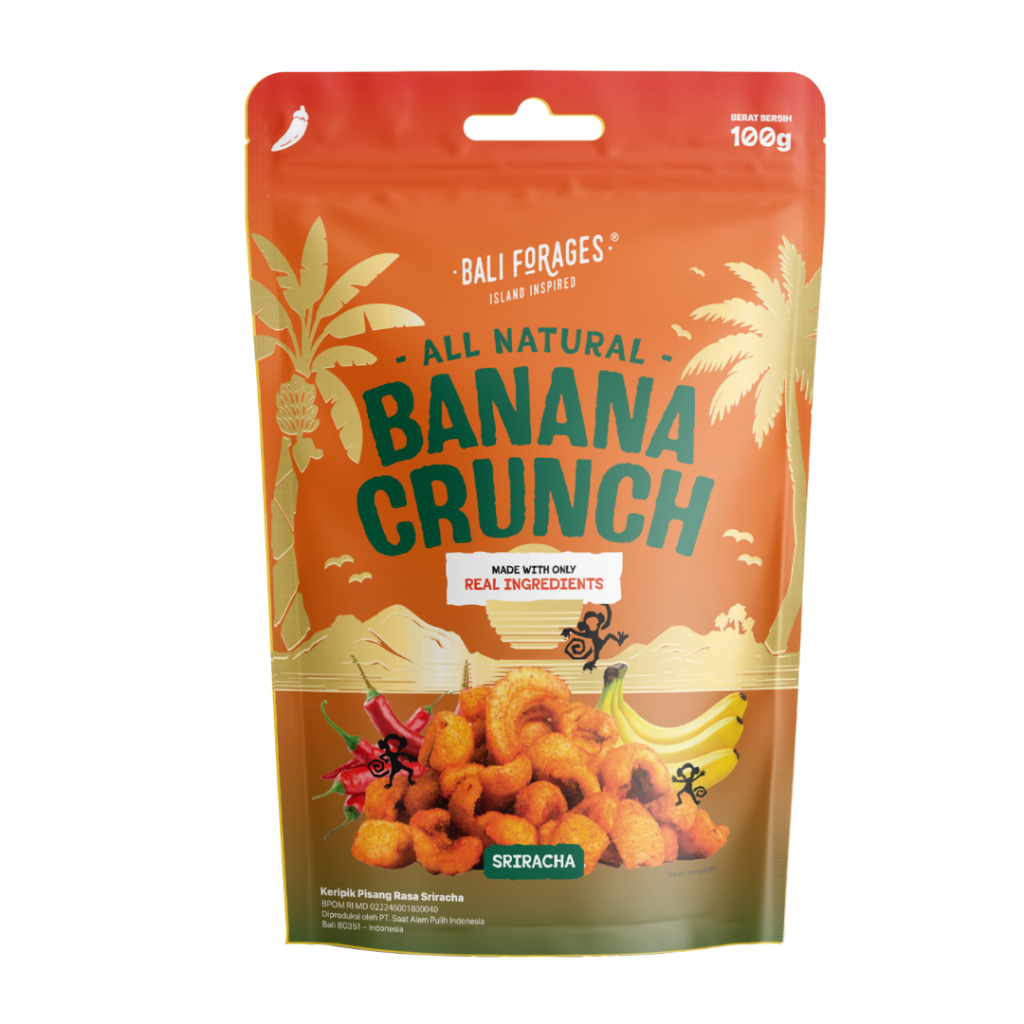 Jual Bali Forages Banana Crunch Sriracha | Keripik Pisang Renyah Pedas ...
