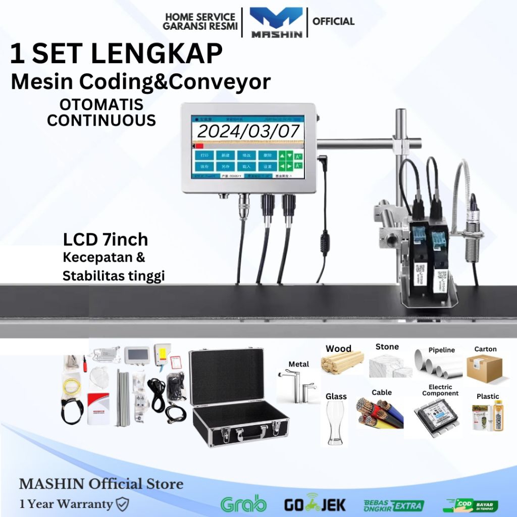 Jual Mashin - Mesin Coding Otomatis + Conveyor SET LENGKAP Continue ...