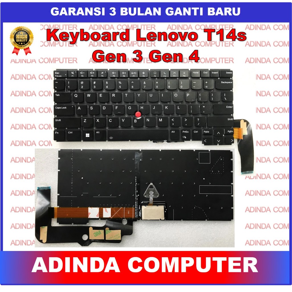 Jual Keyboard Lenovo Thinkpad T14s 3rd gen 3 4th gen 4 X1 Extreme P1 ...