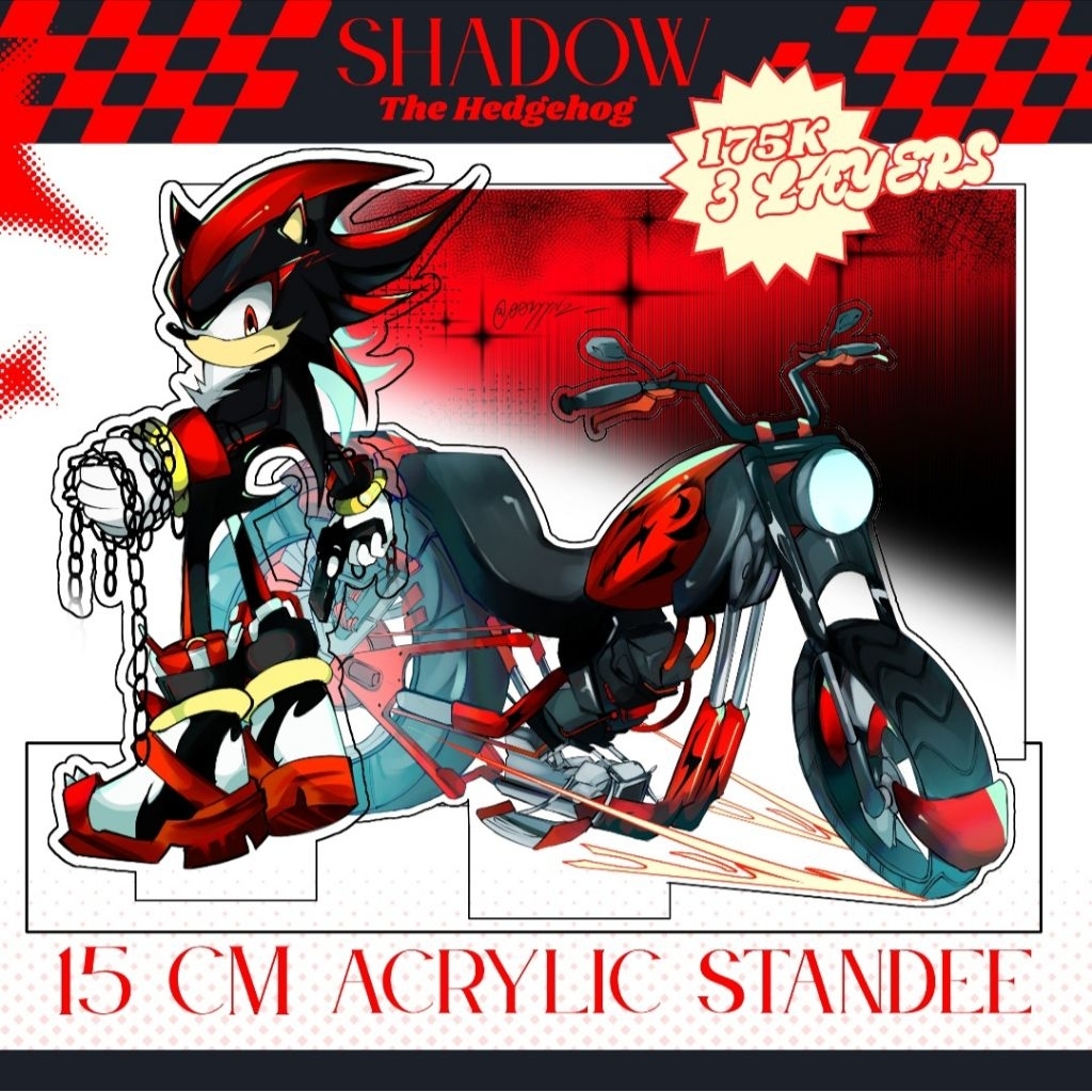Jual Sonic The Hedgehog Fanmerch - Shadow Supersonic Figure Akrilik ...