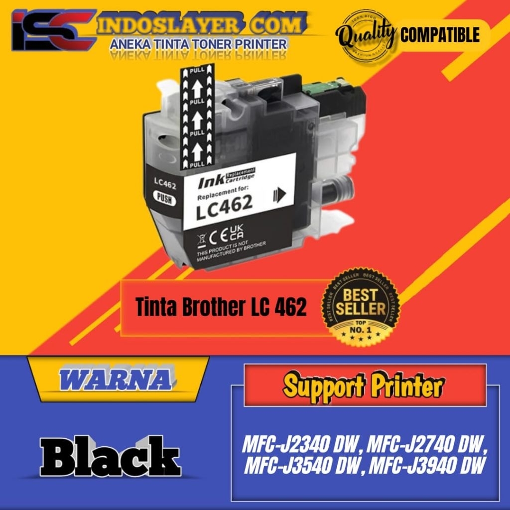 Jual Tinta Cartridge Compatible Brother LC462 LC 462 Black Printer ...