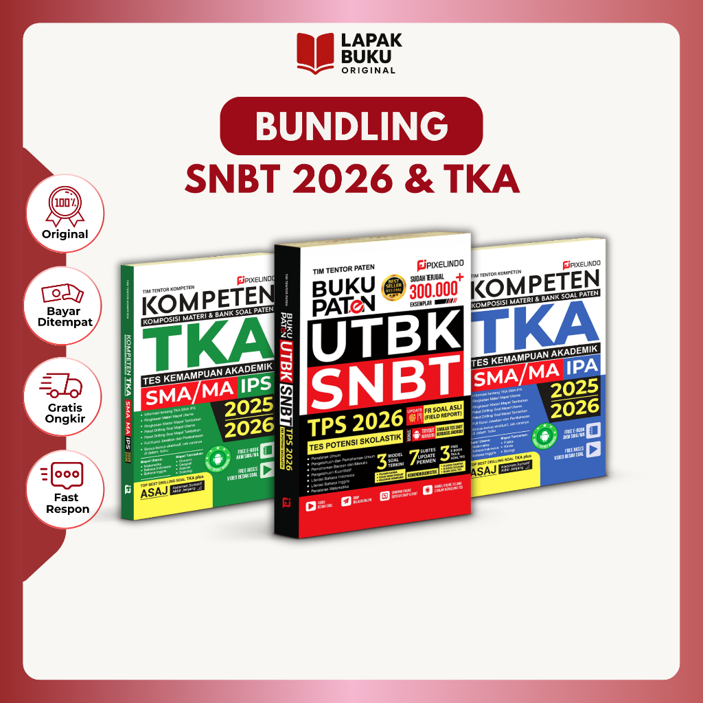 Jual [Bundling 2 Buku] Buku Paten UTBK SNBT 2026 Dan Buku Kompeten TKA ...